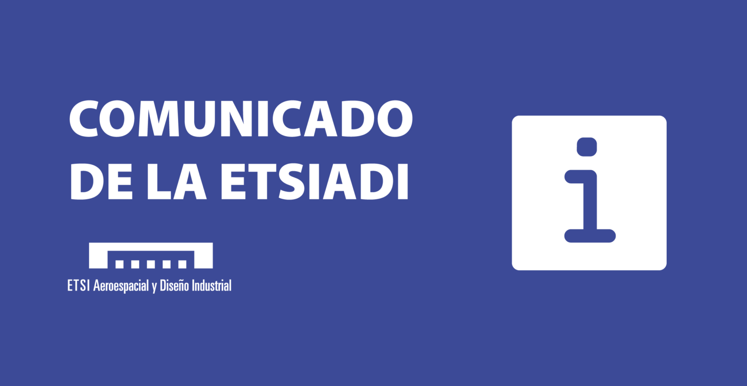 ETSIADI OFFICIAL COMMUNIQUÉ 20/11/2024 | ETSIADI | UPV