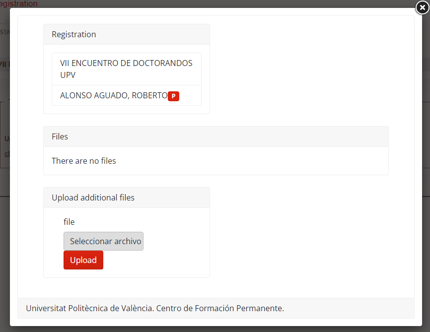Registration : Meeting of PhD Students : UPV